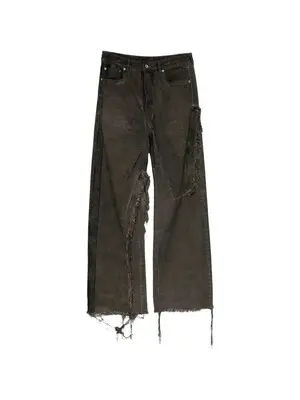 Rick Owens Distressed Wide-leg Jeans