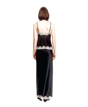 Anna Sui Lingerie Satin Camisole - Black