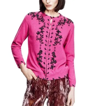 Anna Sui Beaded Knit Cardigan