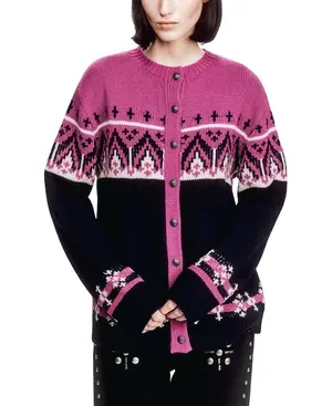 Anna Sui Fair Isle Knit Cardigan