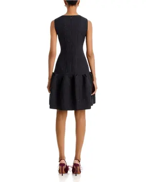 Sonia Rykiel Paris Textured Jewel Neck Dress