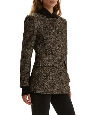 FAVORITE DAUGHTER The Varsity Ribbed Trim Blazer