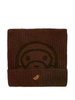 A BATHING APE Baby Milo® Embroidered Beanie Hat - Brown