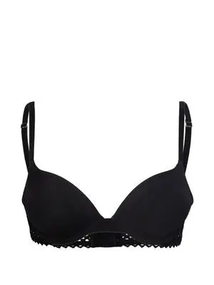 Wolford Romantic Net Lace-trimmed Push-up Bra - Black