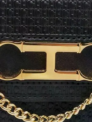 Carolina Herrera Initials Insignia Monogram-embossed Clutch Bag
