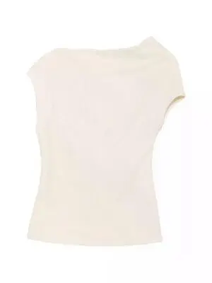 TOTEME Asymmetric Textured Top - Neutrals