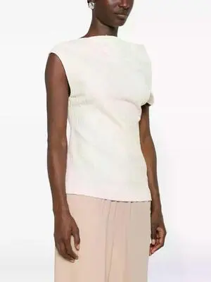 TOTEME Asymmetric Textured Top - Neutrals