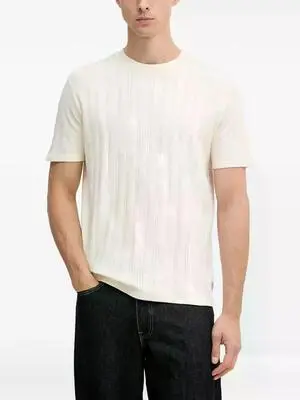 Guess Ribbed-knit T-shirt - Neutrals