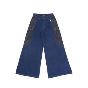 KAPTURE Denim Wide Leg Pants