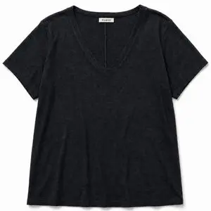 ROAVE Loose Linen Blend V Necked T-shirt