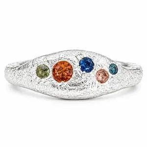 ZOE ALEXANDRIA JEWELLERY Aluna Bold Ring Five Stone Sapphire