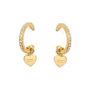 WITH LOVE DARLING Equality Heart Hoops - Gold