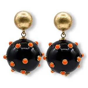 MICHAEL NASH JEWELRY Sienna And Carnelian Studded Ball Drop Earrings