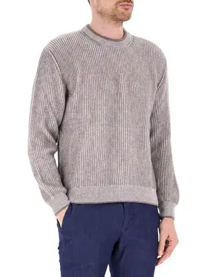 Paul & Shark Ribbed-knit Crew-neck Sweater By