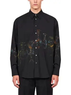 MAGLIANO Glass-print Long-sleeve Shirt