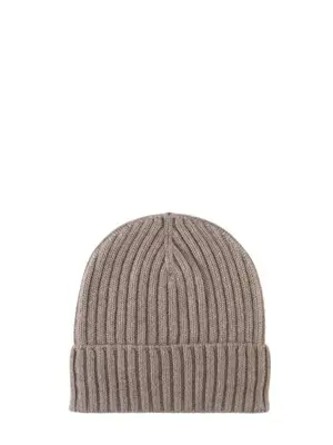 RIVIERA CASHMERE Rib Knit Beanie 3