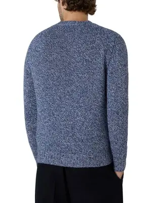 Boglioli Wool Cashmere Mouliné Crewneck Sweater