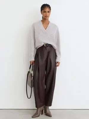 REISS Nova Cashmere-blend Bouclé V-neck Jumper