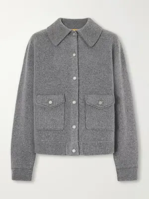 Guest In Residence Rib-knitted Felted Wool And Cashmere-blend Jacket