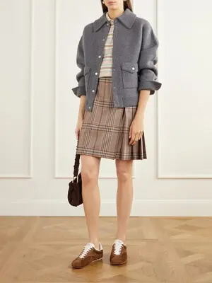 Guest In Residence Rib-knitted Felted Wool And Cashmere-blend Jacket