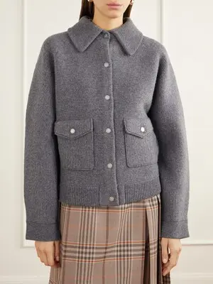 Guest In Residence Rib-knitted Felted Wool And Cashmere-blend Jacket