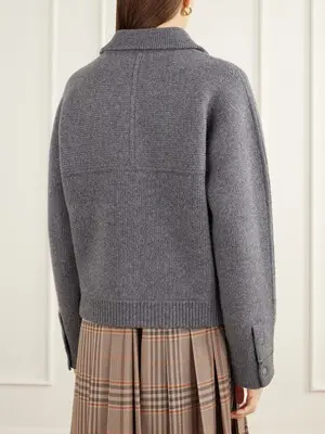 Guest In Residence Rib-knitted Felted Wool And Cashmere-blend Jacket