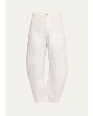 All Three Kenny Barrel-leg Pants - Chalk