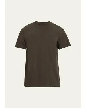 GALLERY DEPT. Cotton Jersey Logo-back Crewneck T-shirt - Washed Bla