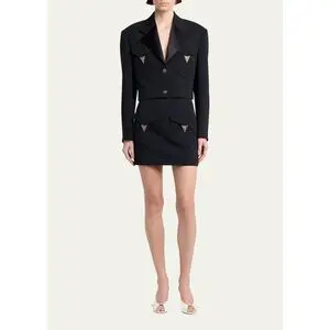 Versace Wool Mini Skirt