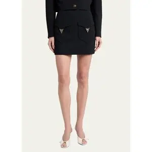 Versace Wool Mini Skirt