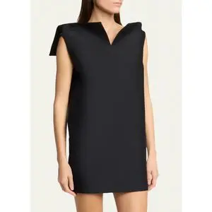 Balenciaga Vareuse Structured Sleeveless Mini Dress - Black