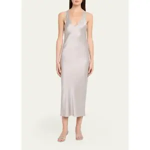 All Three Anna Silk Midi Dress