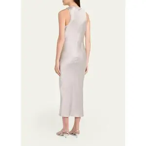 All Three Anna Silk Midi Dress
