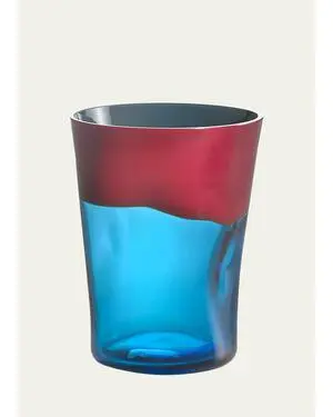 NASONMORETTI Dandy Water Glass, 19.8 Oz - Coral/turquoise