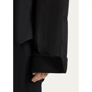 Balenciaga Double Cotton Twill Cocoon Collared Shirt