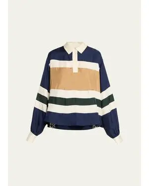 Sea Juliet Stripe Long-sleeve Polo