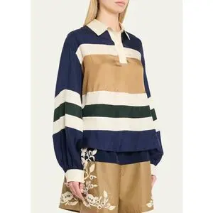 Sea Juliet Stripe Long-sleeve Polo