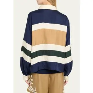Sea Juliet Stripe Long-sleeve Polo