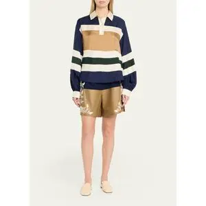 Sea Juliet Stripe Long-sleeve Polo