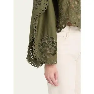 Sea Gardener Embroidered Blouse