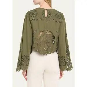 Sea Gardener Embroidered Blouse