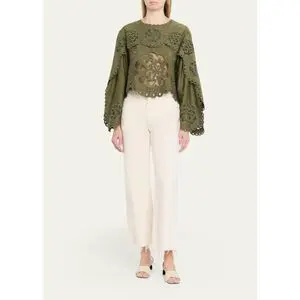 Sea Gardener Embroidered Blouse