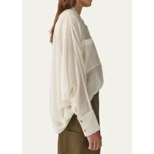 Attersee Sheer Cotton Voile Oversized Utility Shirt