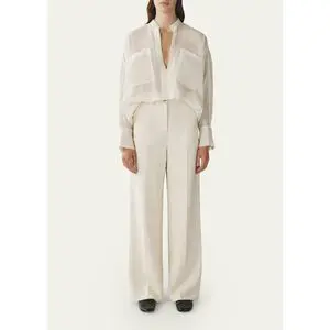 Attersee Sheer Cotton Voile Oversized Utility Shirt