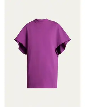 Balenciaga Structured Heavy Jersey T-shirt - Prune