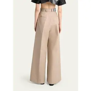 Balenciaga High-rise Pleated Wide-leg Pants