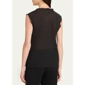 All Three Iris Gauze Tank Top - Black