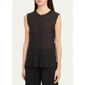 All Three Iris Gauze Tank Top - Black