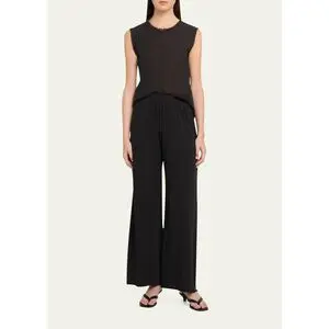 All Three Iris Gauze Tank Top - Black