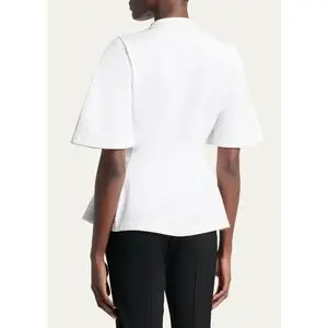 Balenciaga Very Heavy Jersey Peplum T-shirt